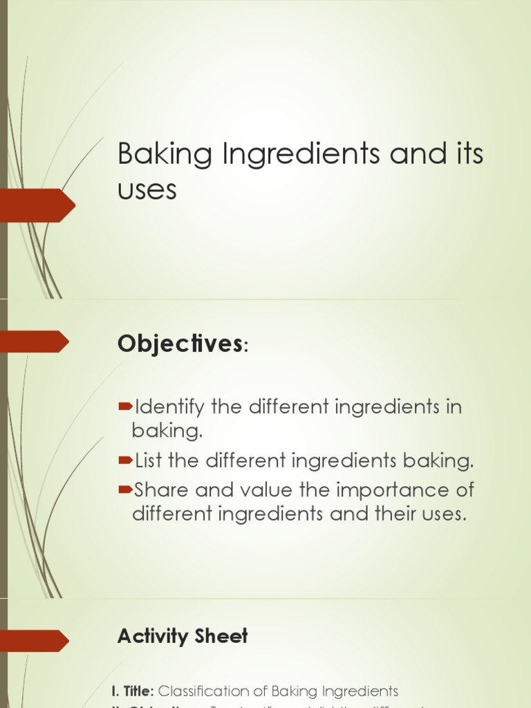 PPT-Basic Ingredients | PDF | Flour | Breads
