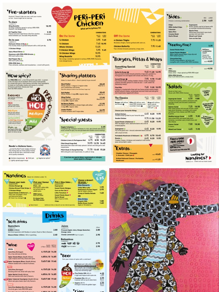 Nando's UK Menu Oct 2018 PDF | PDF | Salad | Cider