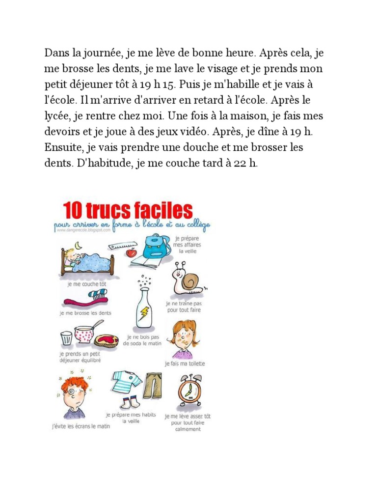 Ma Journee Typique | PDF | Développement personnel