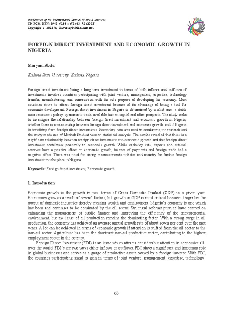 Foreign Direct Investment | PDF | Foreign Direct Investment | Economic ...