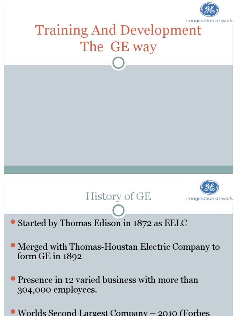 GE Training and Development | PDF