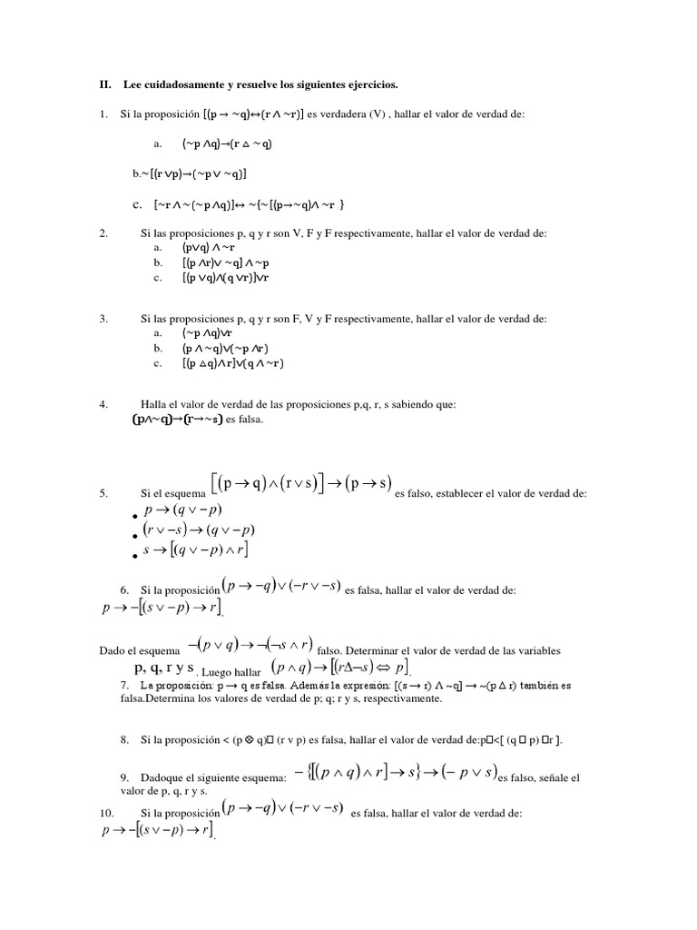 Valor de Verdad | PDF | Proposición | Lógica