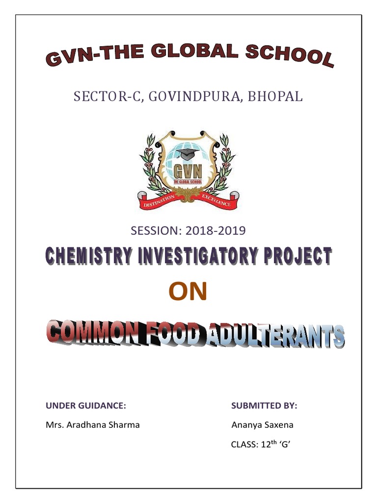 Chemistry Investigatory Project | PDF | Chili Pepper | Sodium Carbonate