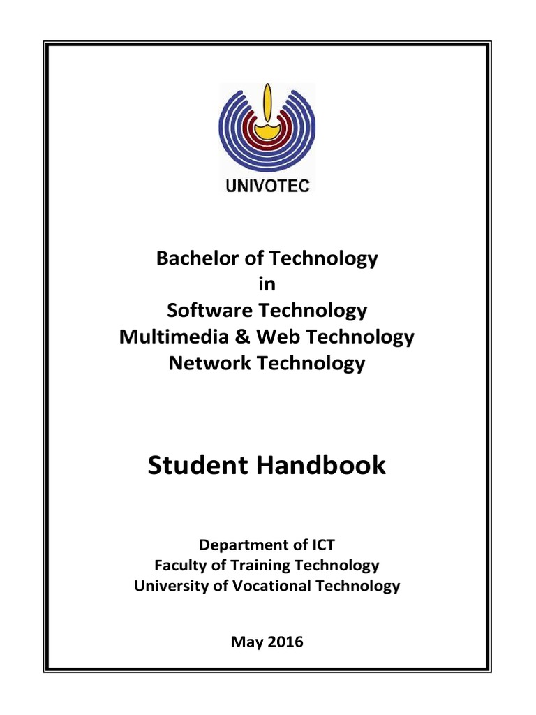 B.Tech ICT Student Handbook 2016 | PDF | Information Technology ...
