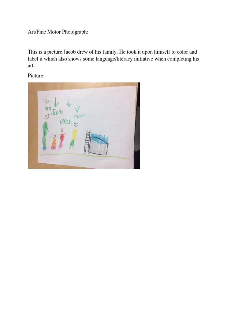 Child's Family Drawing & Labeling | PDF