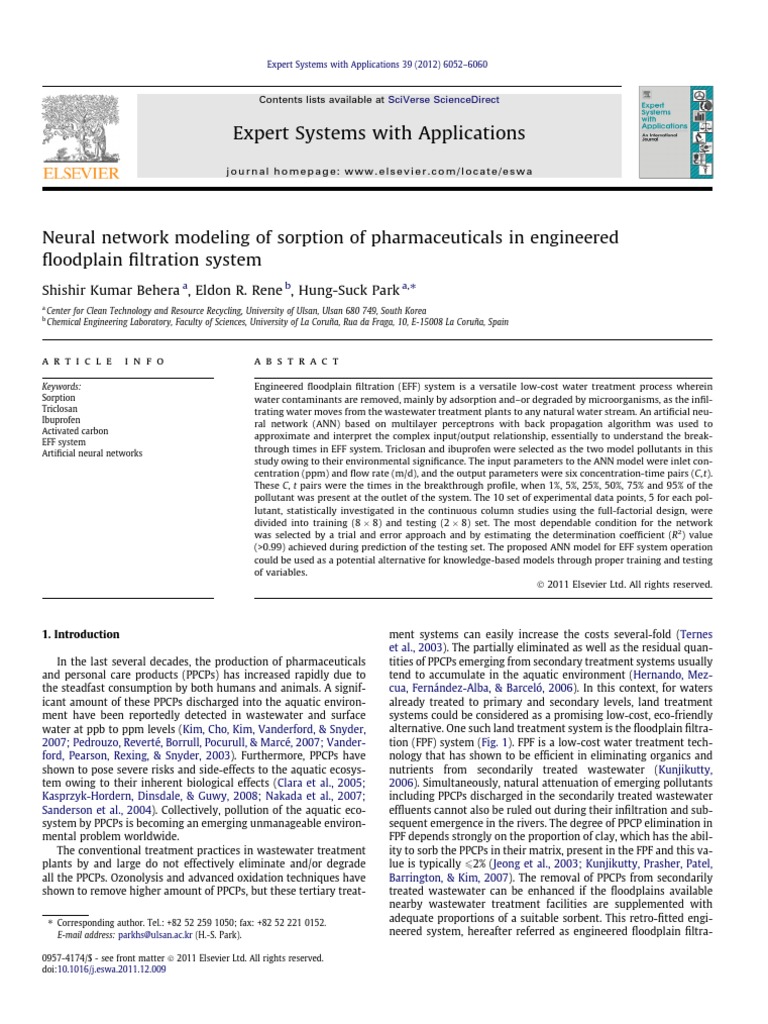 Expert Systems With Applications: Shishir Kumar Behera, Eldon R. Rene ...