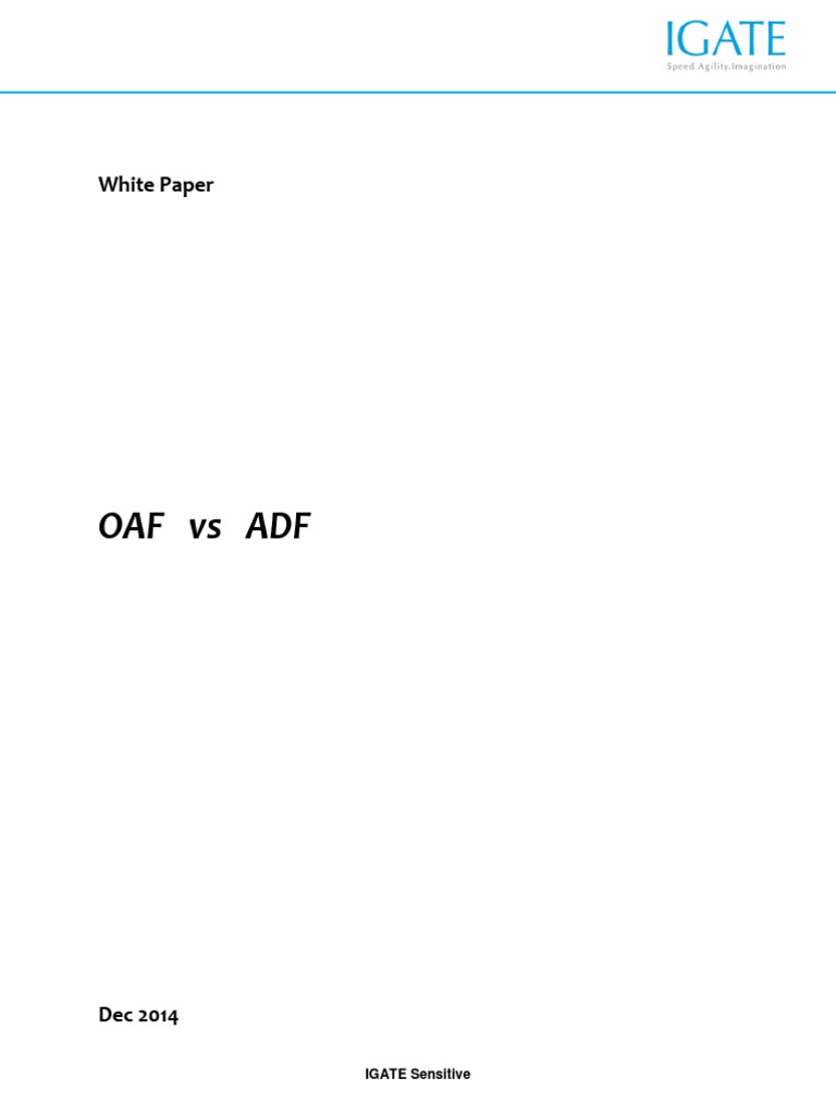 OAFvsADF WhitePaper | PDF | Model–View–Controller | Java Server Faces
