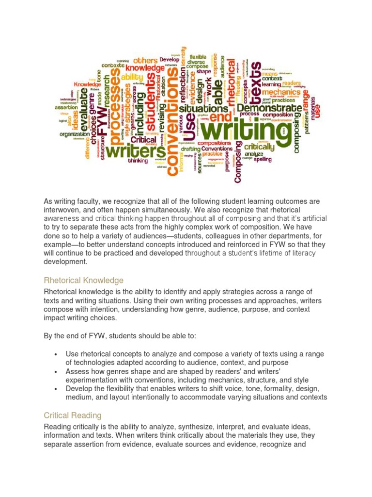 Rhetorical Knowledge | PDF | Rhetoric | Critical Thinking