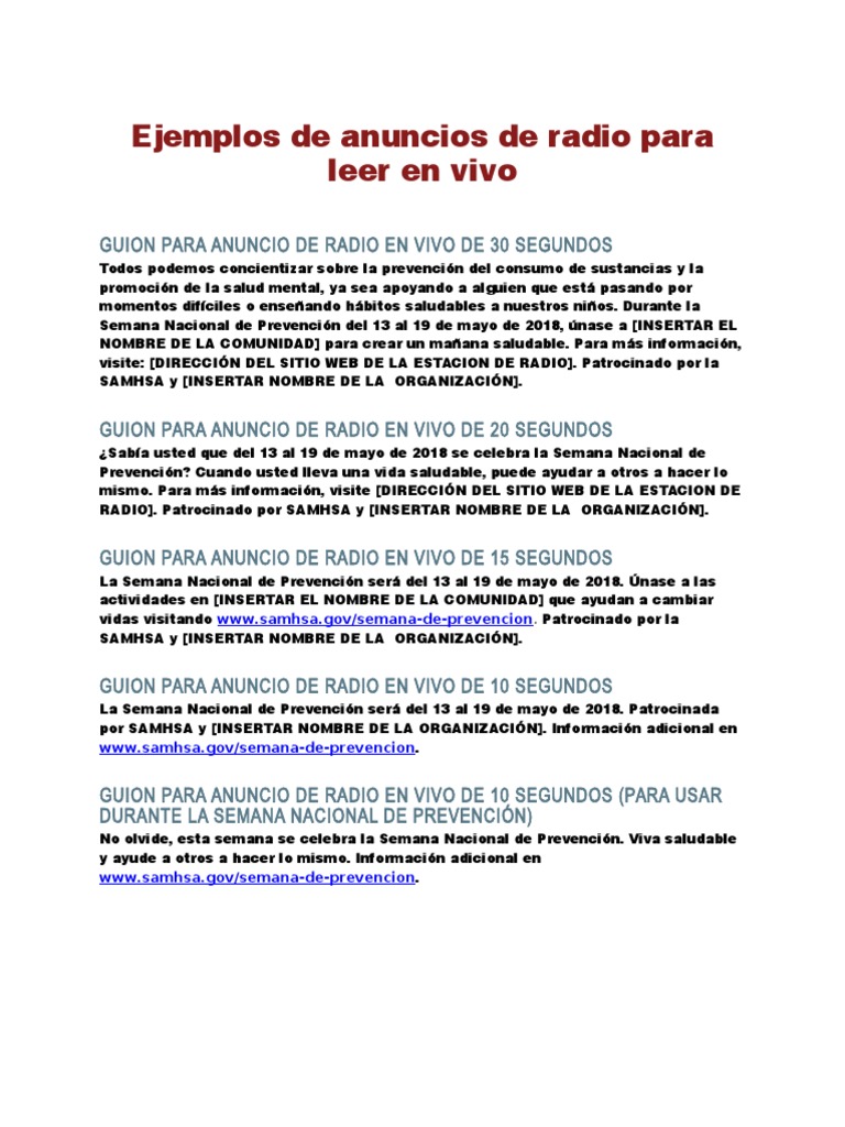 estructura de un programa radial