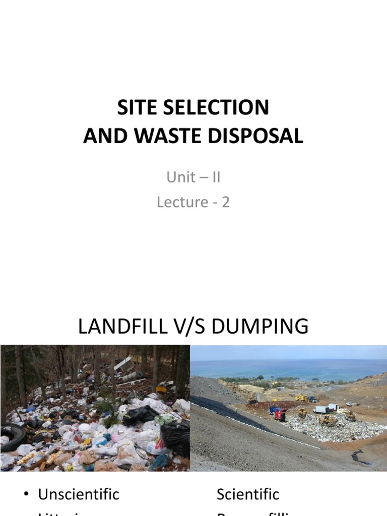 Landfill Site Selection Criteria | PDF | Landfill | Groundwater