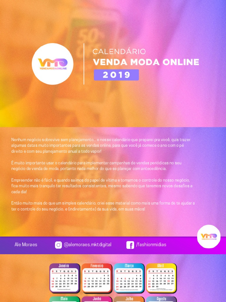 Calendário de Vendas para Moda 2024 | PDF | Black Friday | Natal
