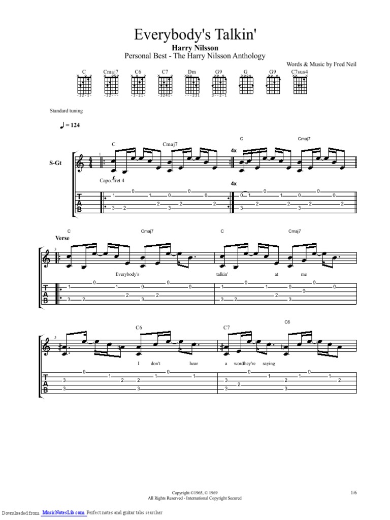 Harry Nilsson-Everybodys Talkin | Musical Instruments | Chordophones ...