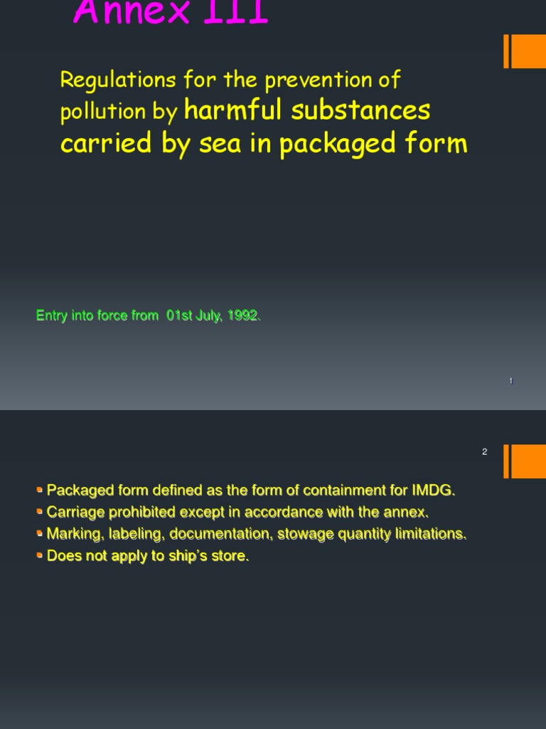Annex 3 | PDF | Dangerous Goods | Packaging And Labeling