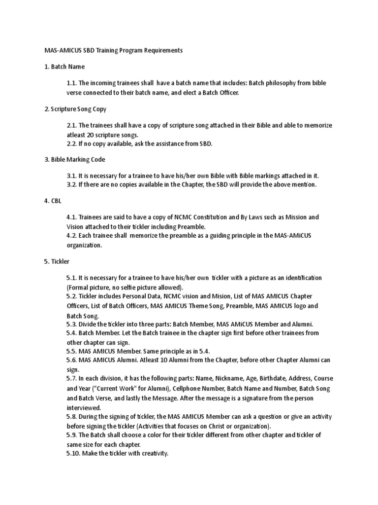 MAS-AMICUS SBD Training | PDF | Protestantism | Christian Belief And ...