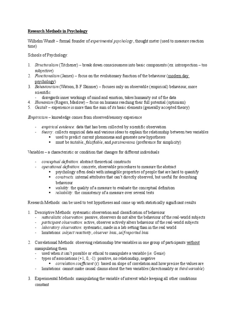 Research Methods in Psychology | PDF | Neuroscience | Philosophical ...