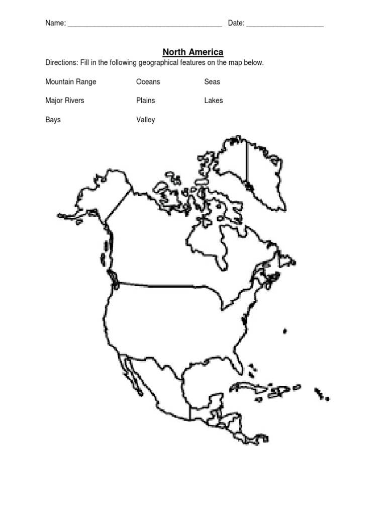 Geography Map Fill in | PDF | Mountains | Plateau