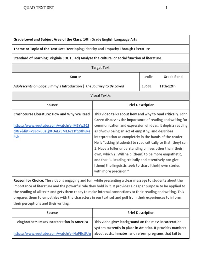 Literaturestudy Artifact Quadtextset | PDF | Reading Comprehension ...