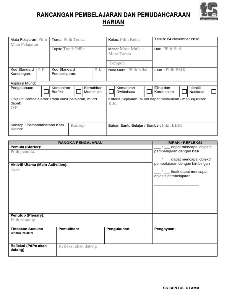 Contoh RPH TS25 | PDF