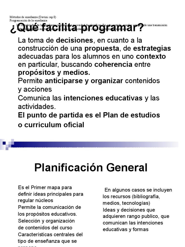 Davini Cap 8 | PDF | Plan de estudios | Aprendizaje