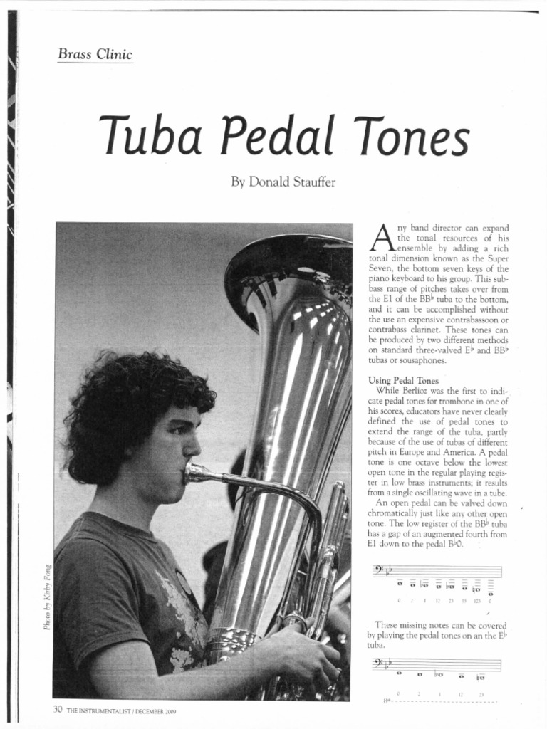Tuba Pedal Tones: Brass Clinic | PDF | Tuba | Music Theory