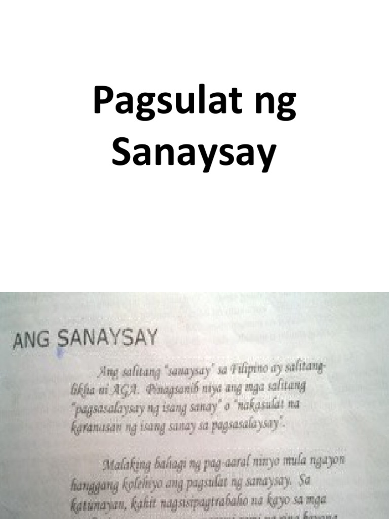 Pagsulat NG Sanaysay | PDF