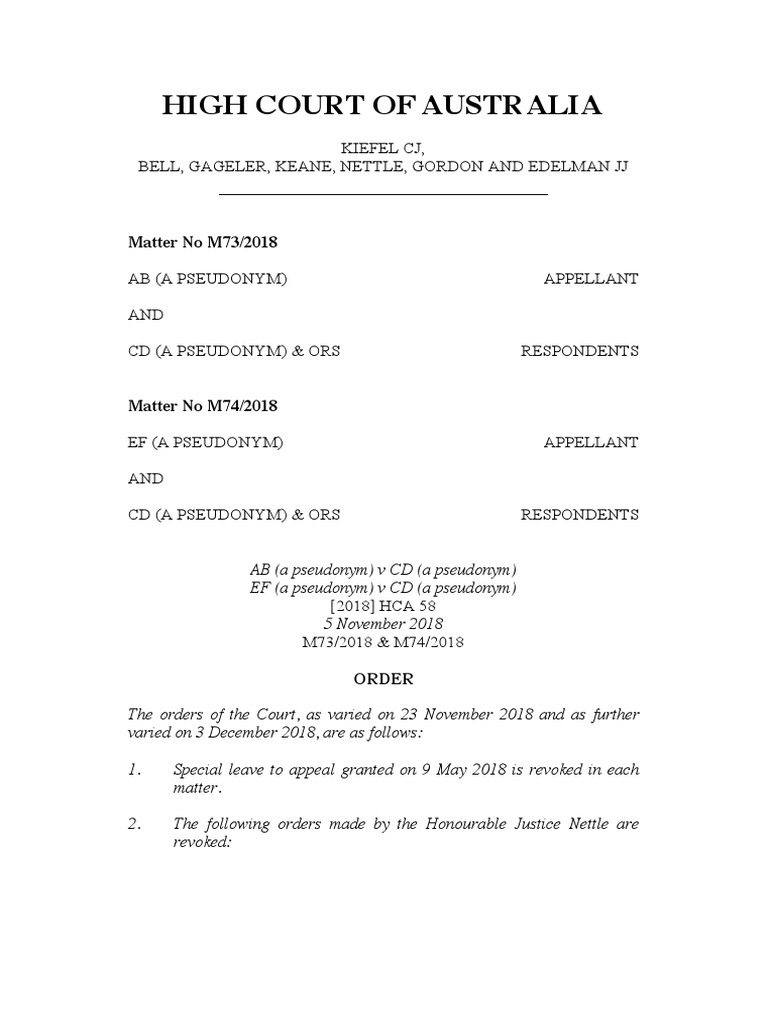 High Court Judgement - Victoria Police Informant | PDF | Prosecutor ...