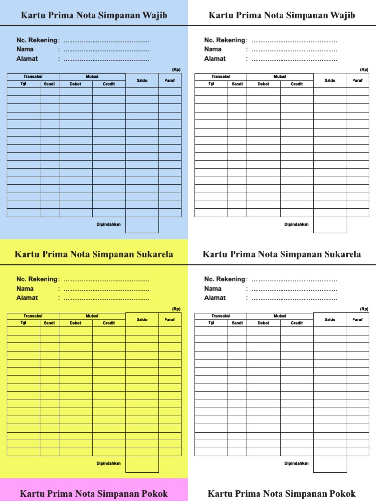 Simpanan Wajib, Pokok, Sukarela Koperasi | PDF