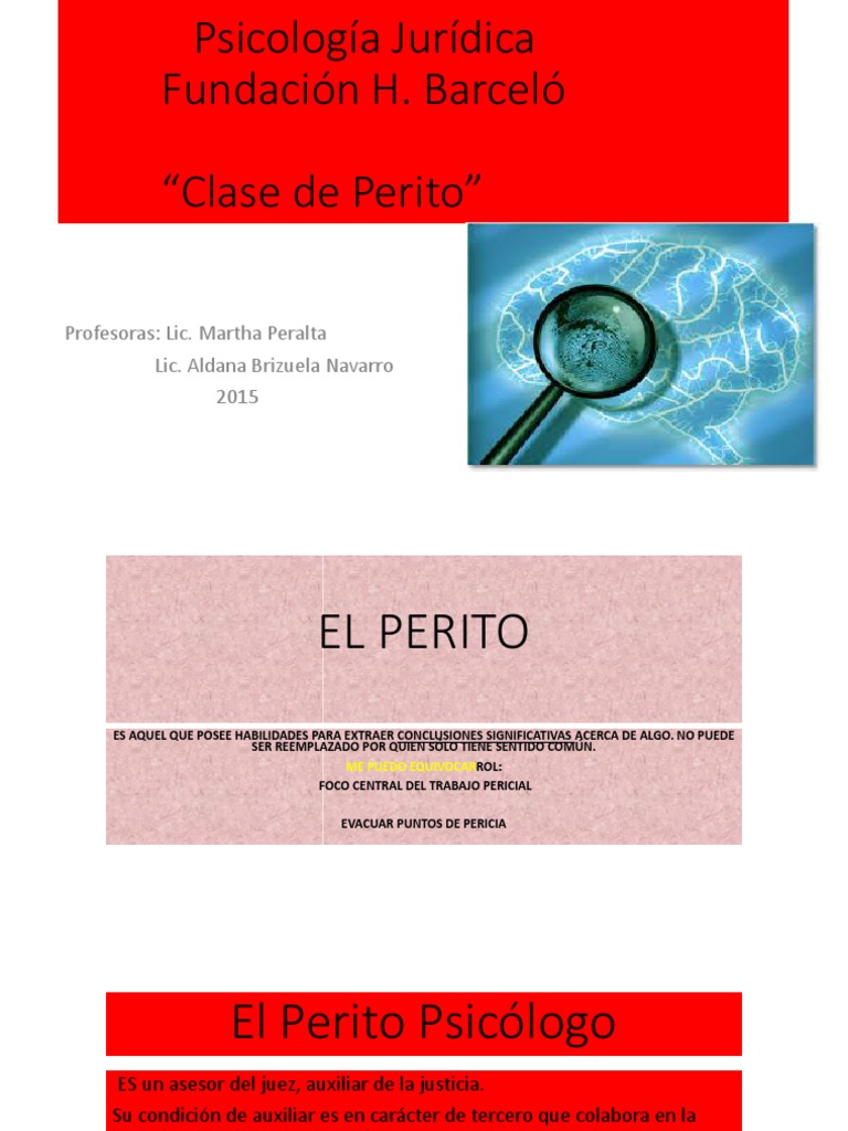 Tipos de Peritos | PDF | Testigo experto | Sicología