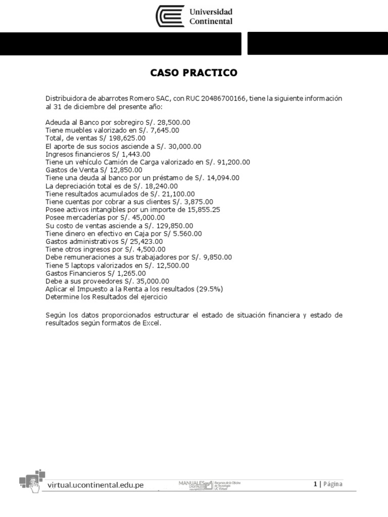 PA3 (1) Excel Caso | PDF | Finanzas y dinero