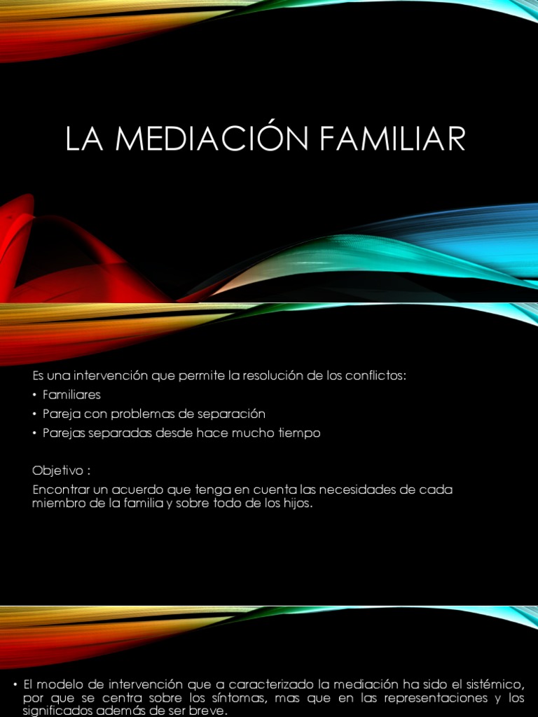 La Mediación FAMILIAR 2 | PDF | Psicoterapia | Campos relacionados con ...