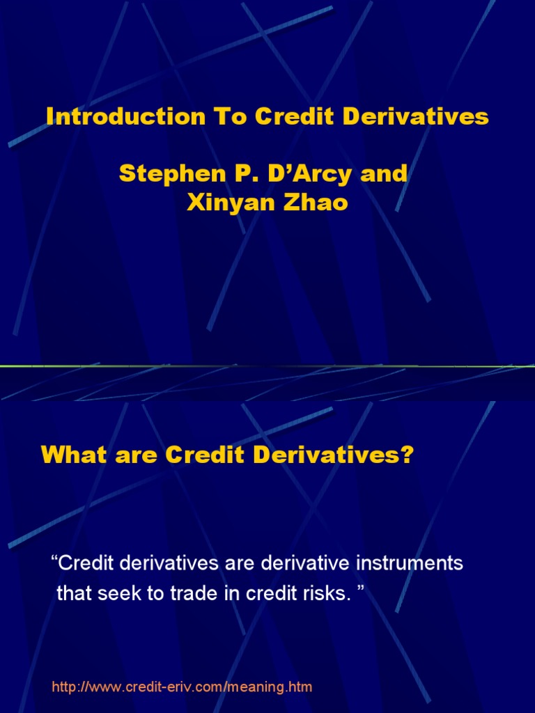 Introduction To Credit Derivatives | PDF | Derivative (Finance ...