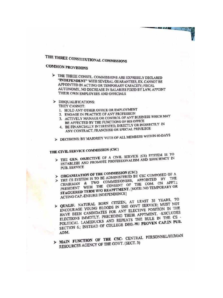 MATRIX - Constitutional Commissions | PDF