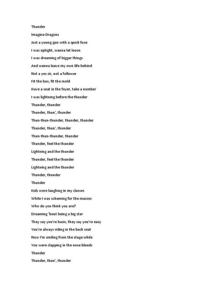 Thunder | PDF | Poetry