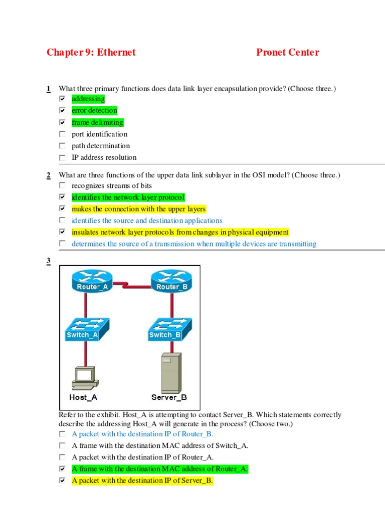 Chapter 9: Ethernet Pronet Center: Identifies The Source and ...