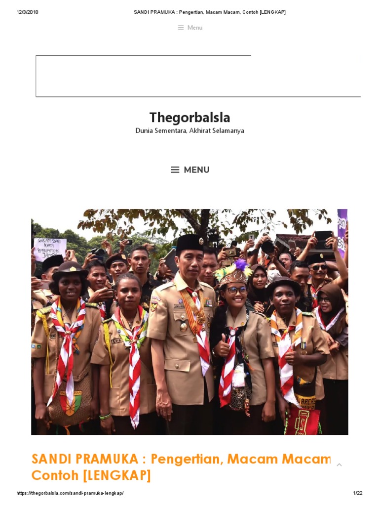 Sandi Pramuka - Pengertian, Macam Macam, Contoh (Lengkap) | PDF