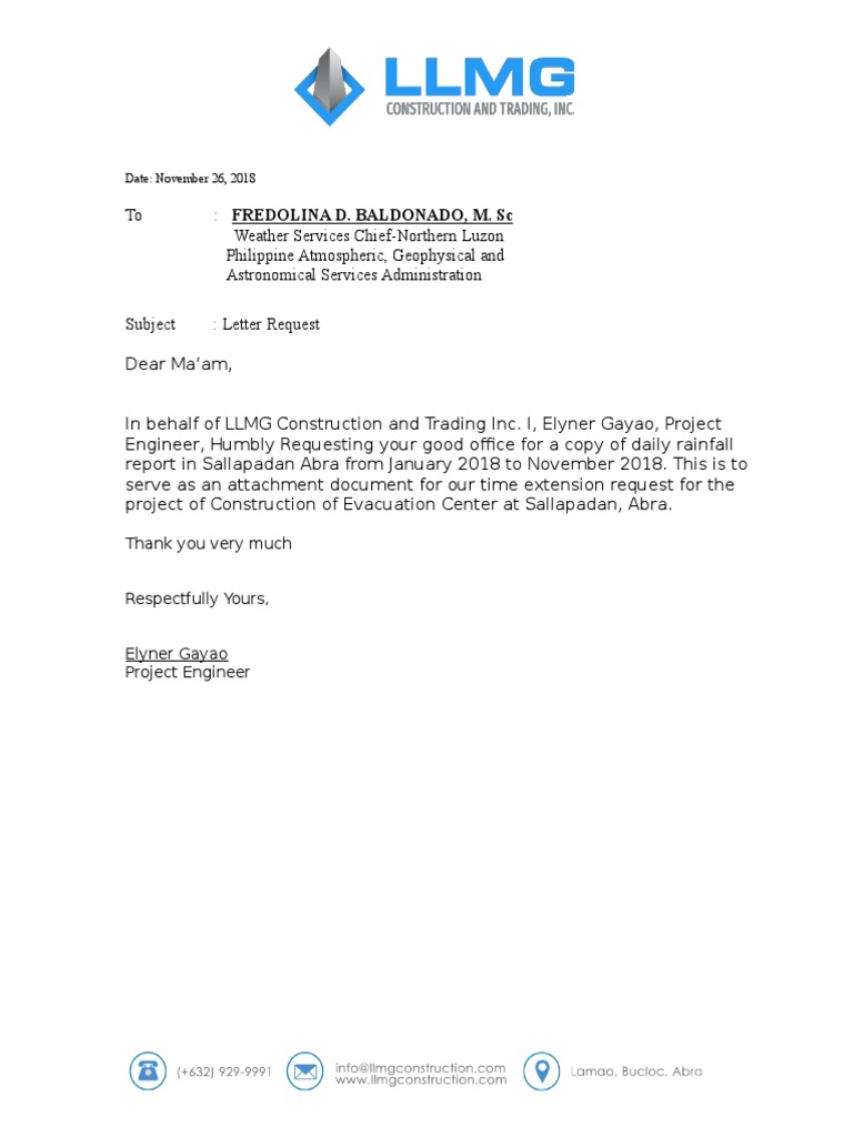 Pag Asa Request Leter | PDF