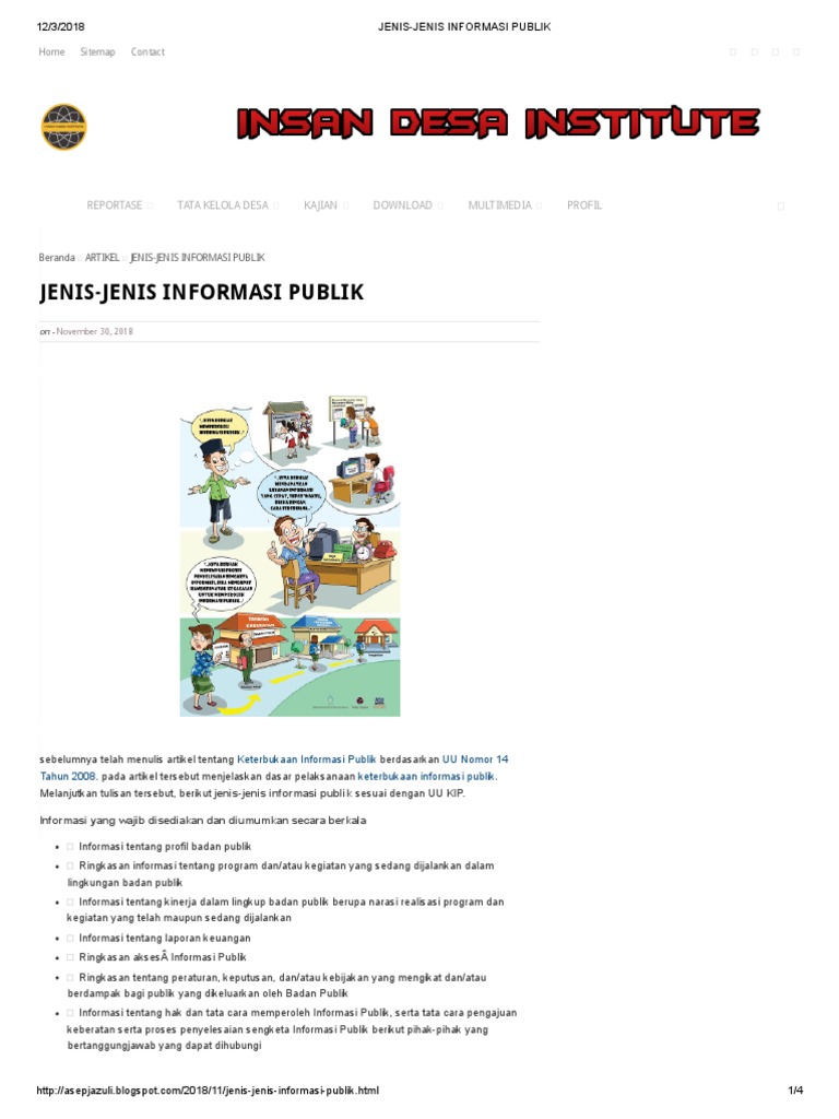 Jenis-Jenis Informasi Publik | PDF