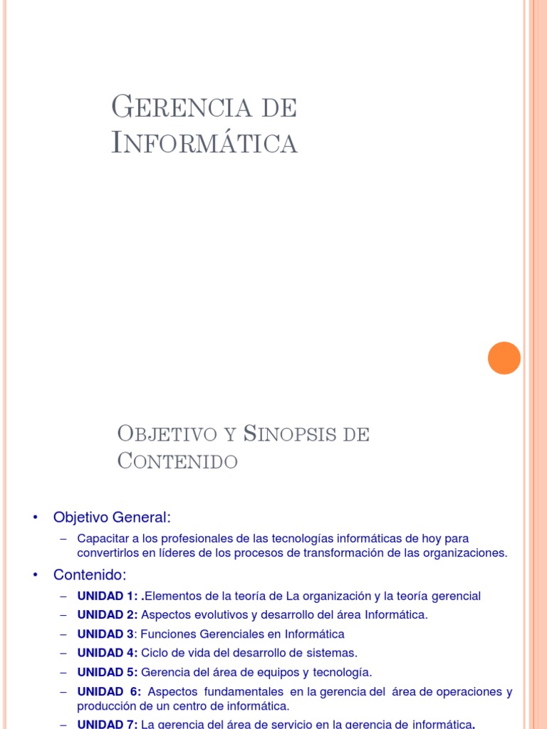 Gerencia de Informática: Capacitación y Estrategias | PDF | Calidad ...