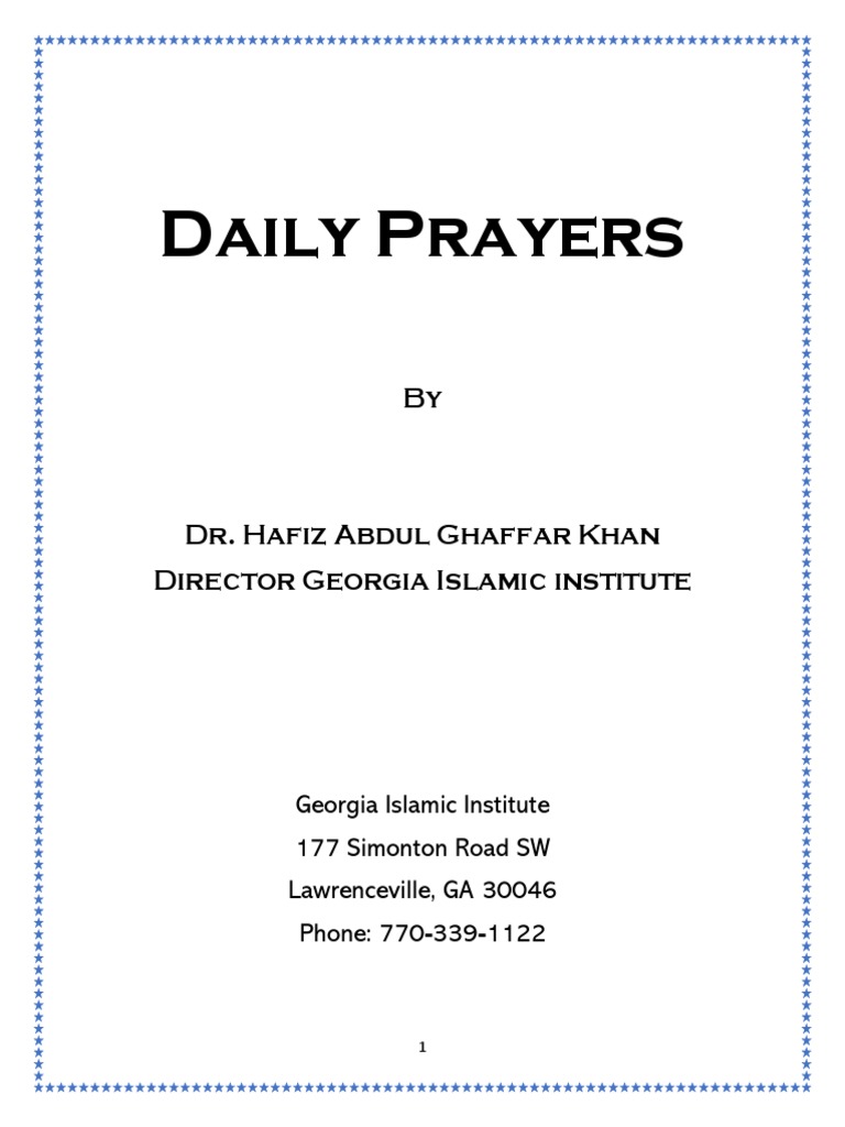 Daily Islamic Prayers Guide | PDF