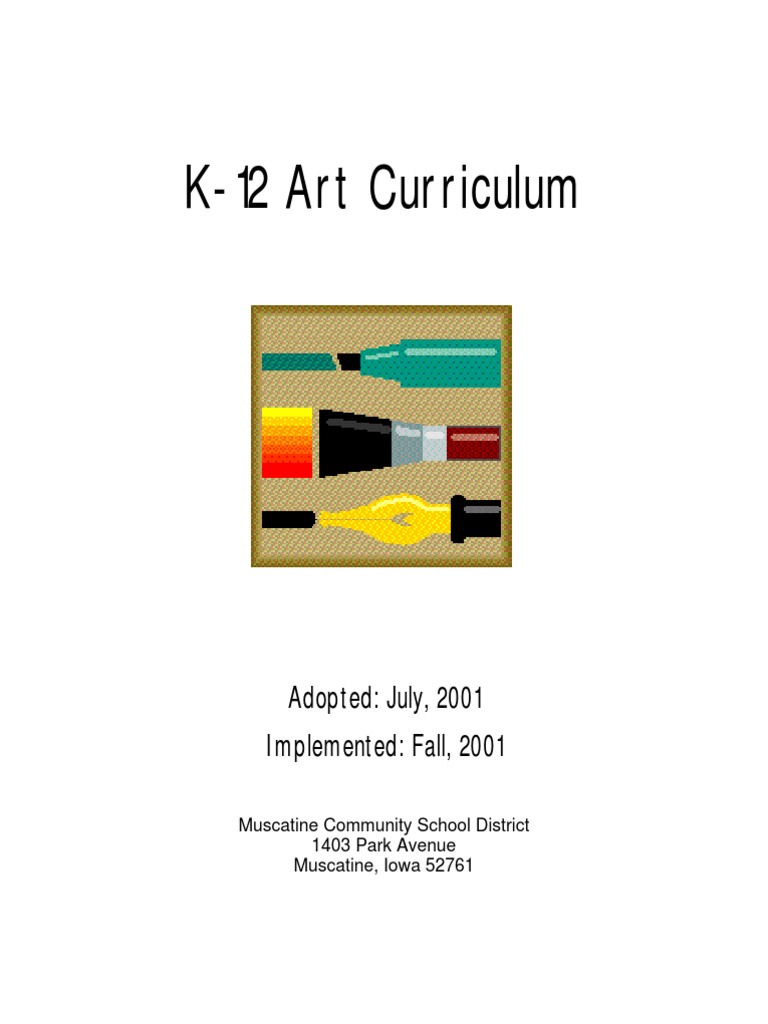Muscatine K-12 Art Curriculum Guide | PDF | Composition (Visual Arts ...