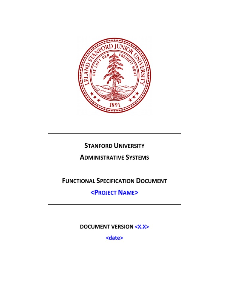 Functional Specification Document Template | PDF | Application ...