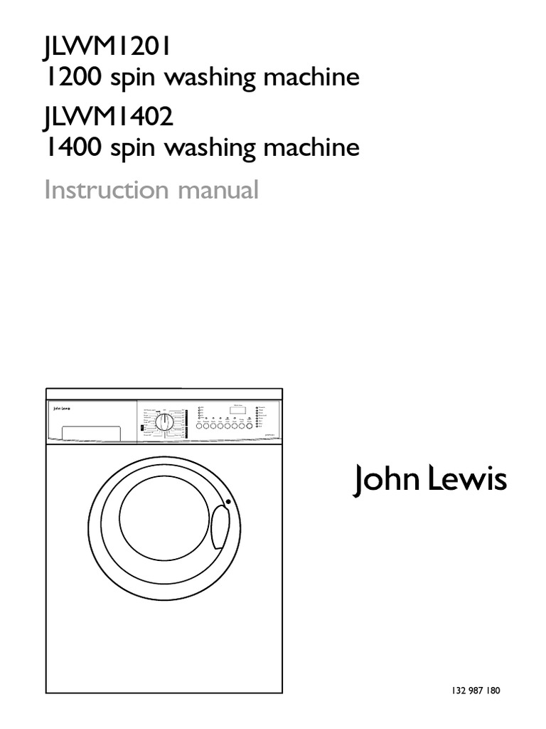 John Lewis Washing Machine | PDF | Washing Machine | Laundry