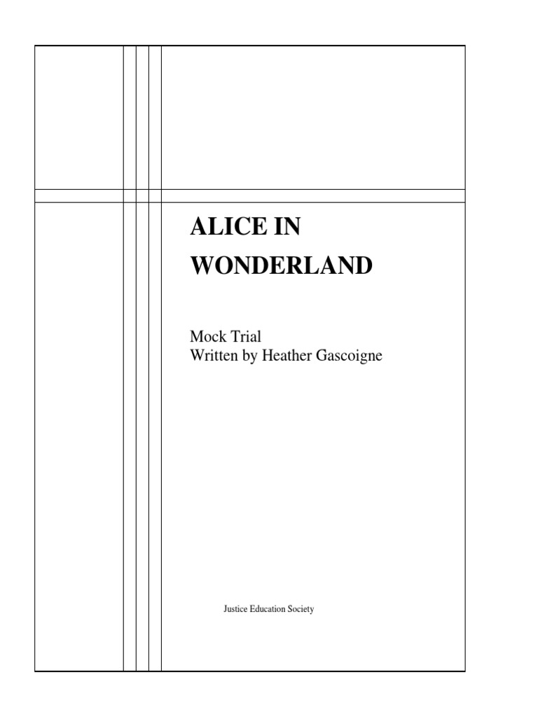 Alice Script | PDF | Judge | Alice's Adventures In Wonderland