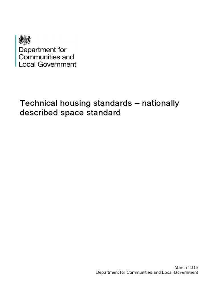 UK Housing Standards 160519 - Nationally - Described - Space - Standard ...