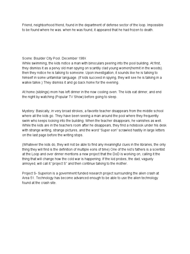 Tales From The Loop Story | PDF | Leisure