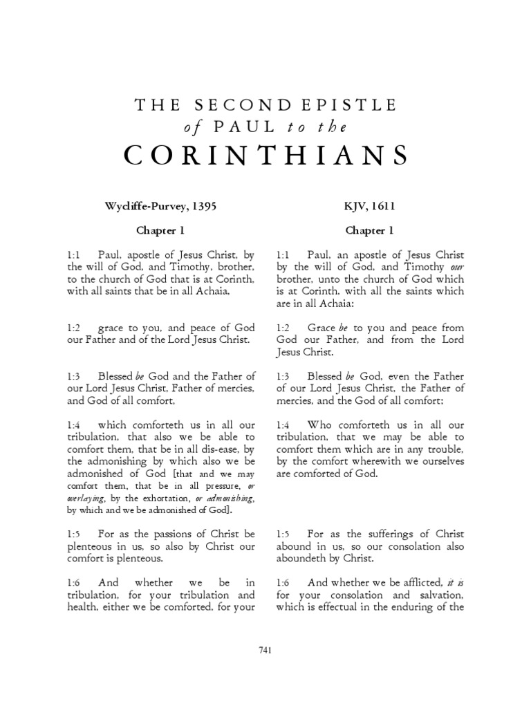 Corinthians: The Second Epistle of PAUL To The | PDF | Glory (Religion ...