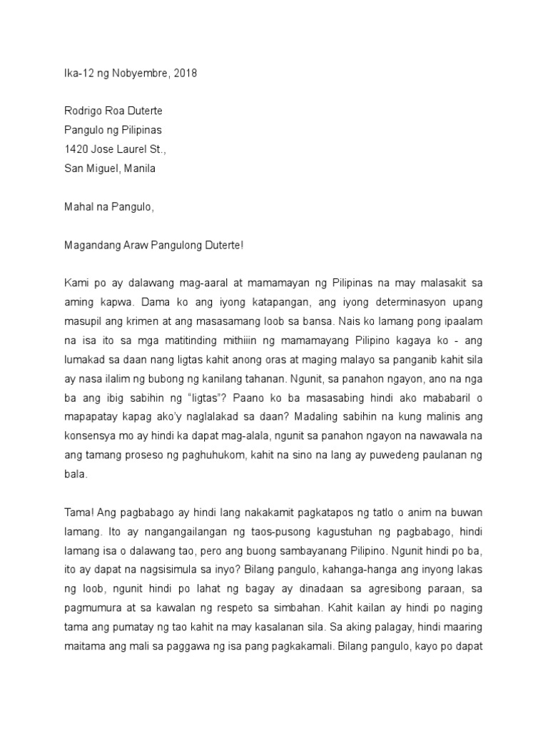 Fil Open Letter | PDF