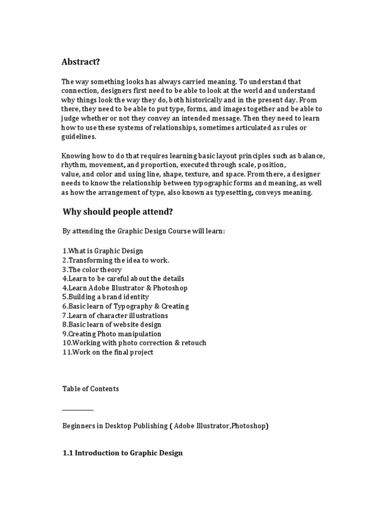 GD Outline Content | Download Free PDF | Adobe Photoshop | Graphic Design