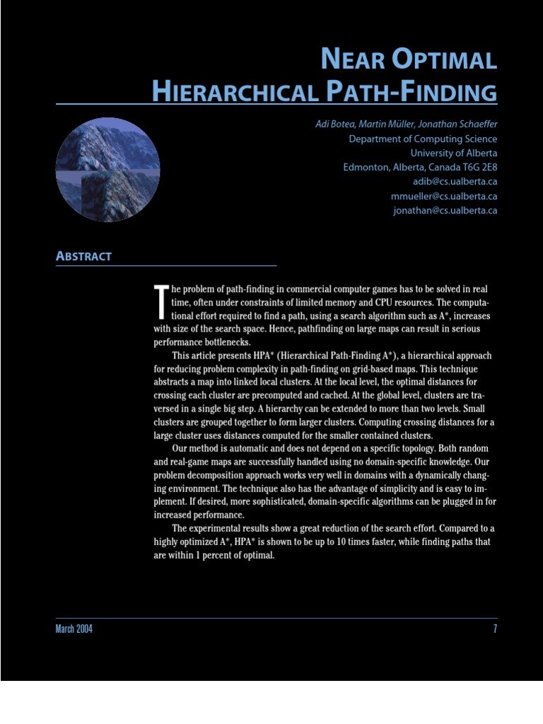 Hierarchical Path Finding | PDF | Algorithms And Data Structures | Discrete Mathematics
