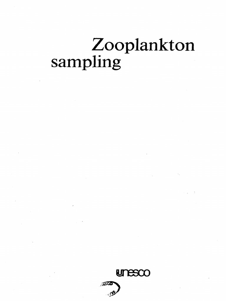 Zooplankton Sampling | PDF | Weaving | Plankton